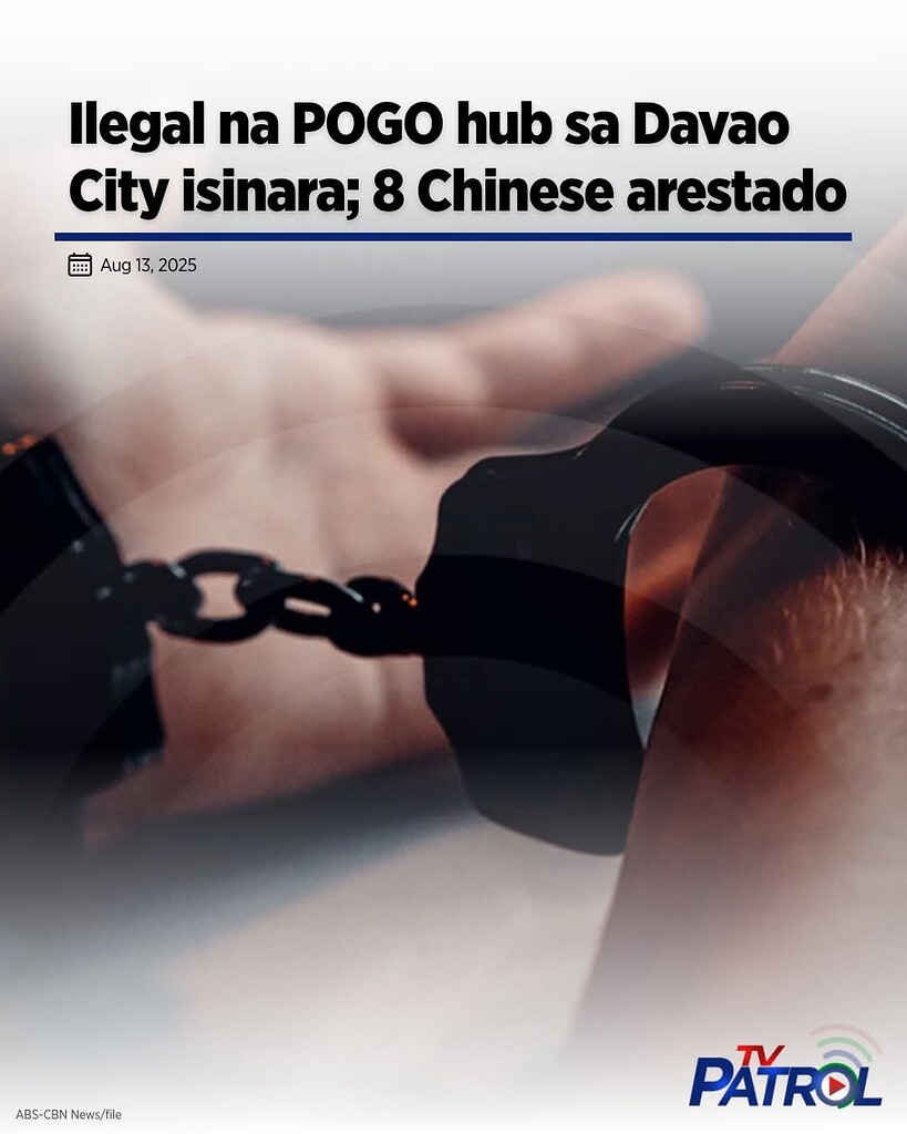 Authorities shut down illegal POGO hub in Davao City, nab 8 foreigners ...