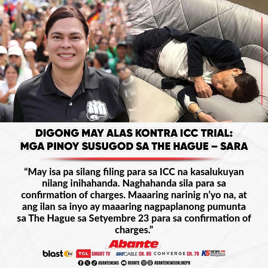 Digong may alas kontra ICC trial: Mga Pinoy susugod sa The Hague — VP ...